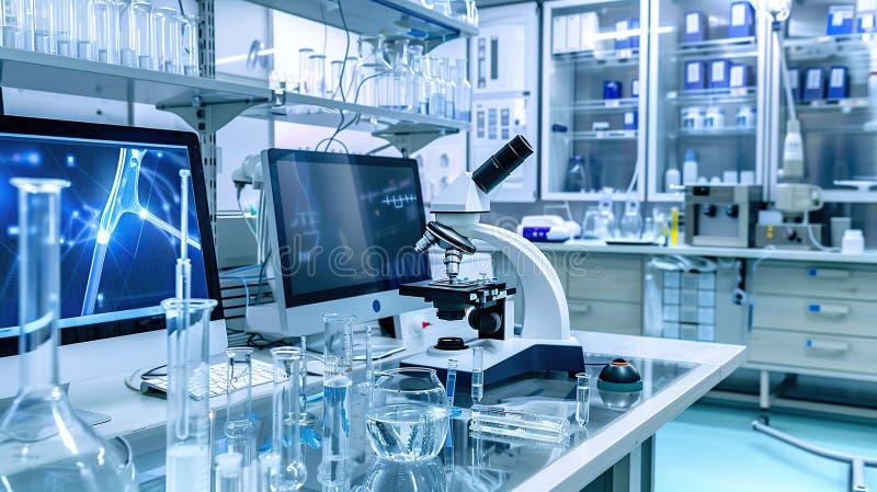 A Modern Scientific Laboratory Interior Stock Illustration ...