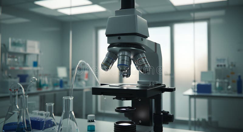 Modern Scientific Laboratory Microscope Research and Development Stock ...