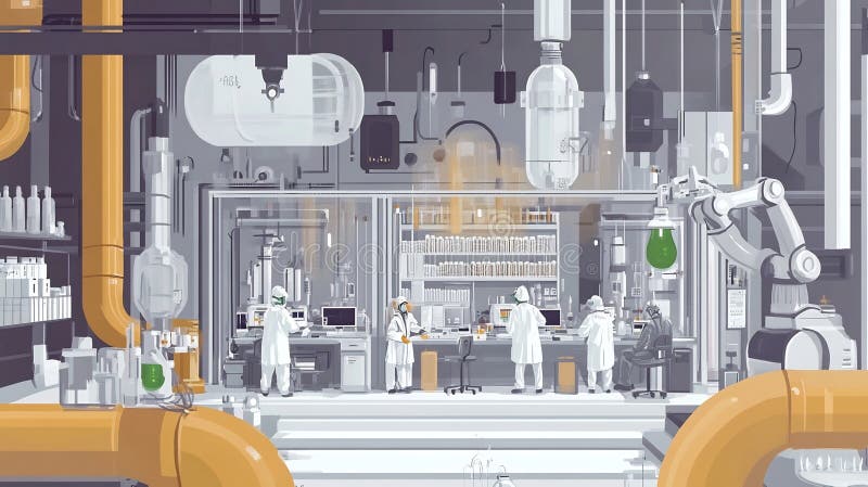 Modern Scientific Laboratory with Various Experimental Equipment and ...