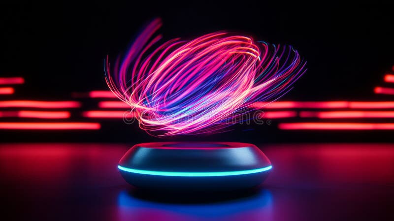 Modern Scientific Tools are Illuminated with Vibrant Lights Stock Image ...