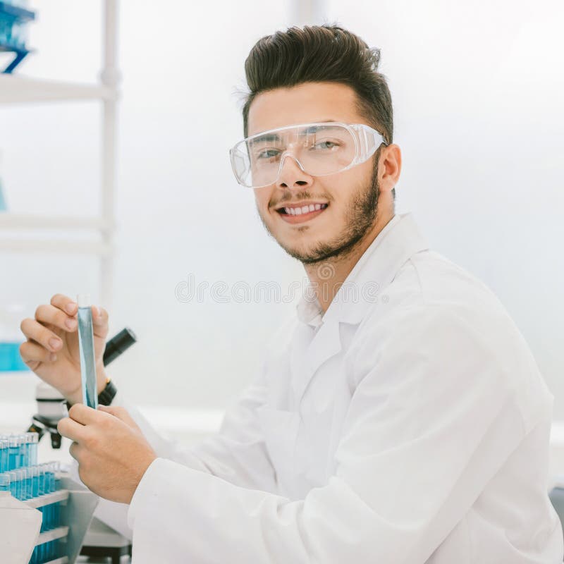 Modern Scientist in the Workplace in the Laboratory Stock Image - Image ...