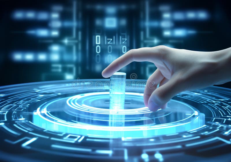 Modern Screen Concept Software Digital Virtual Communication Abstract ...