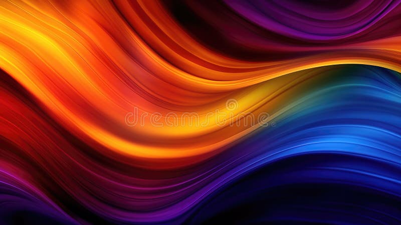 A Modern Screen Wallpaper Inspired Colored Wave, Ai Generated Image ...