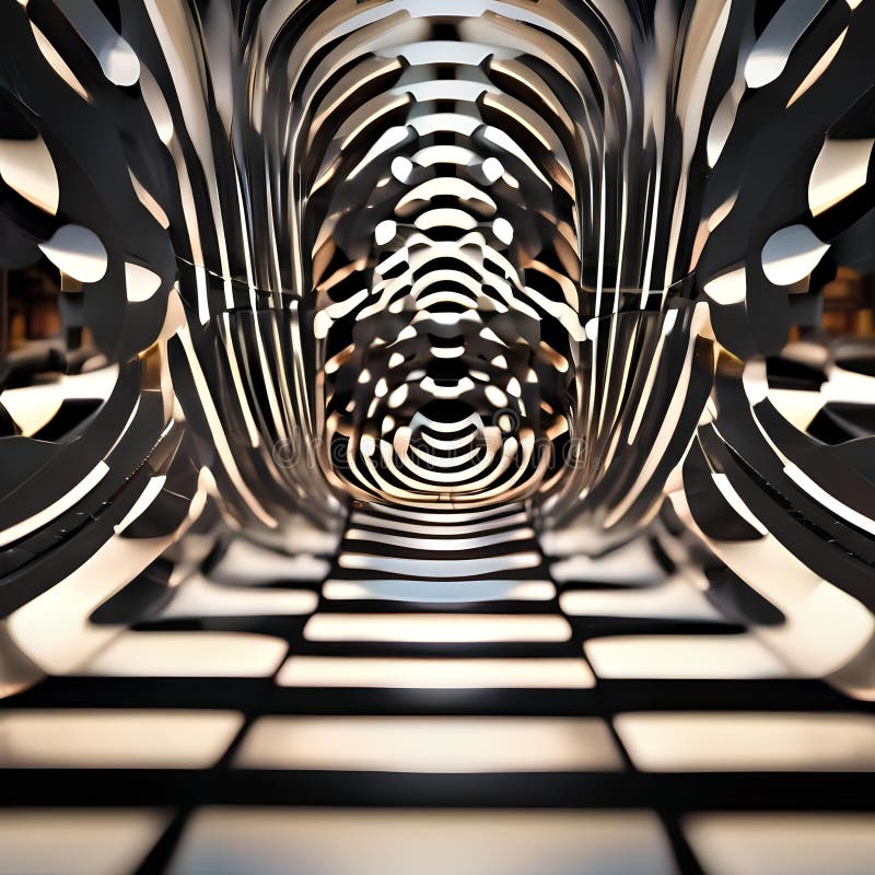 A Modern Sculpture Composed of Rotating Discs, Creating a Hypnotic ...