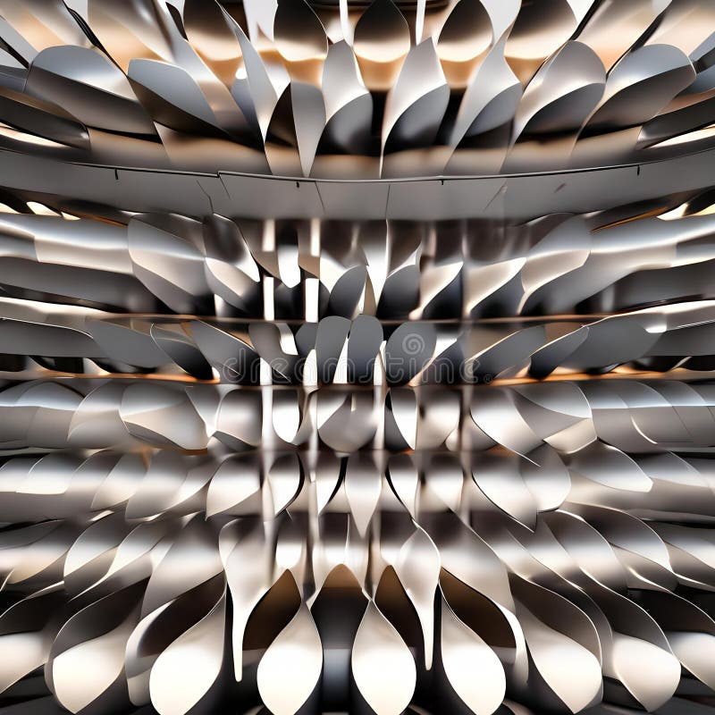 A Modern Sculpture Composed of Rotating Discs, Creating a Hypnotic ...