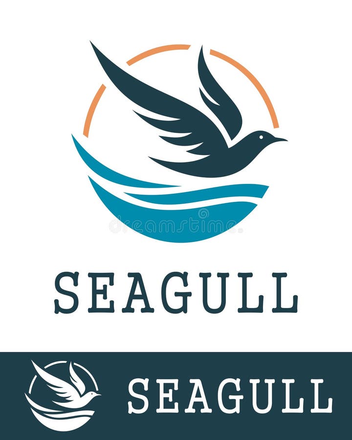 A Modern Seagull Logo Design Stock Vector - Illustration of symbol ...