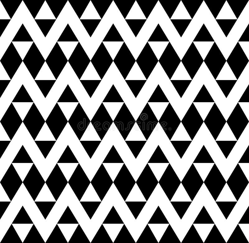 Modern Seamless Geometry Pattern Triangle Black And White Abstract