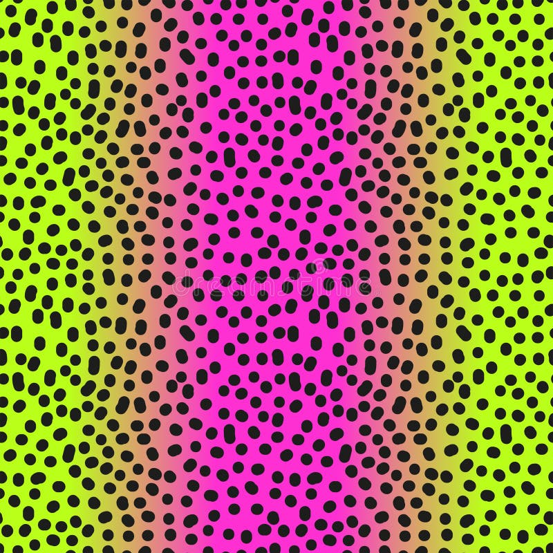 Modern Seamless Gradient Pink To Neon Green Leopard Pattern in 80s 90s ...