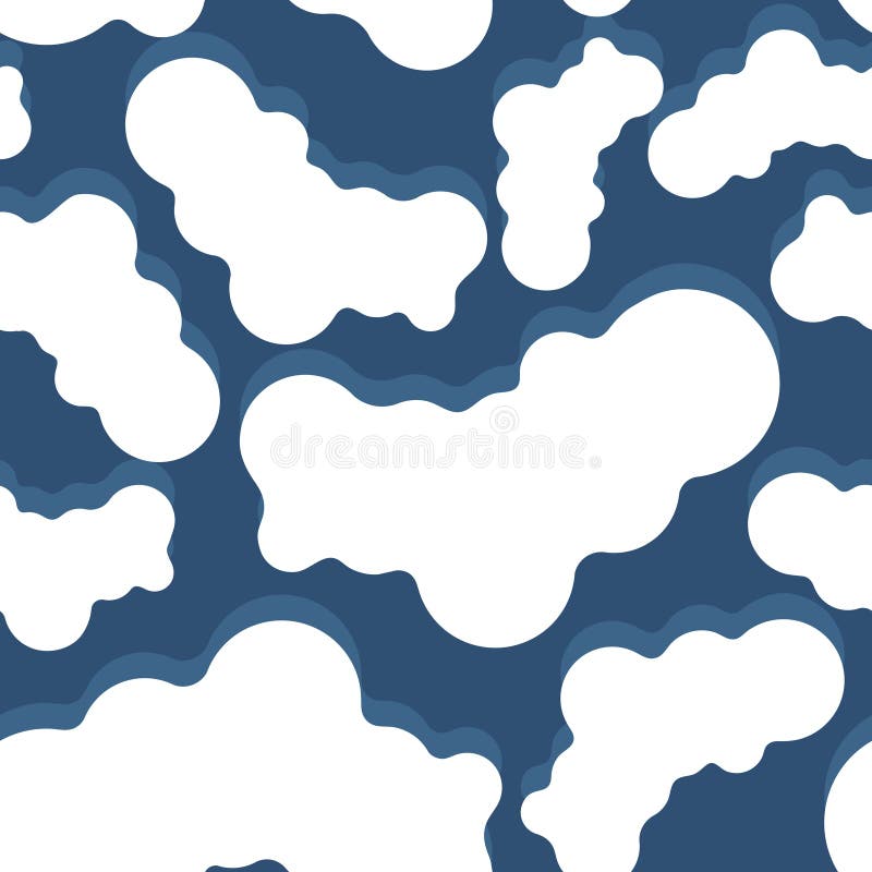Modern Seamless Pattern As Smooth Elements Like Clouds Stock Vector ...