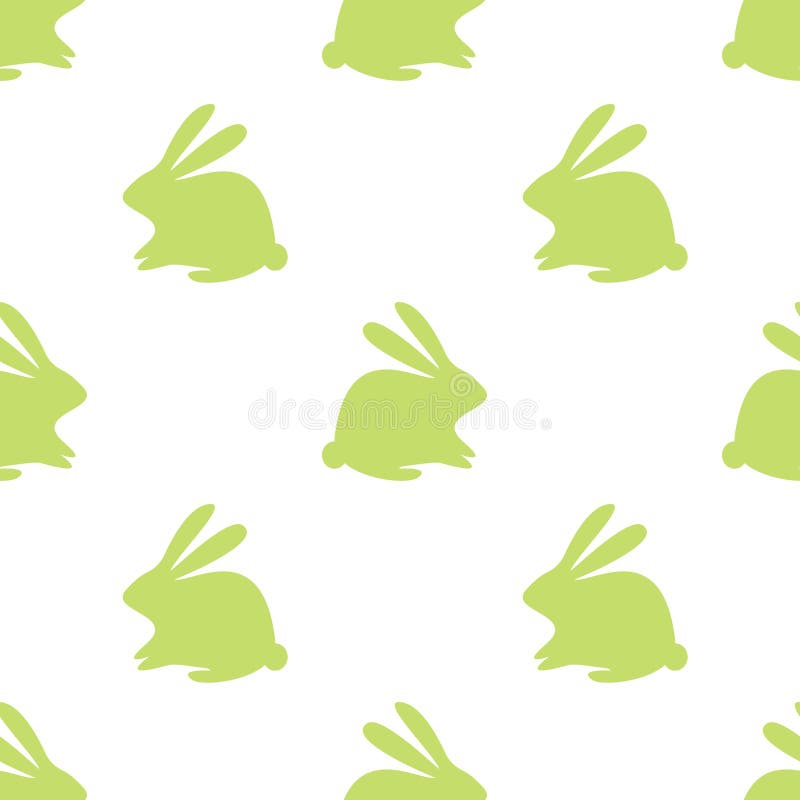 Modern Seamless Pattern with Cute White Bunnies. Soft Easter Colours ...