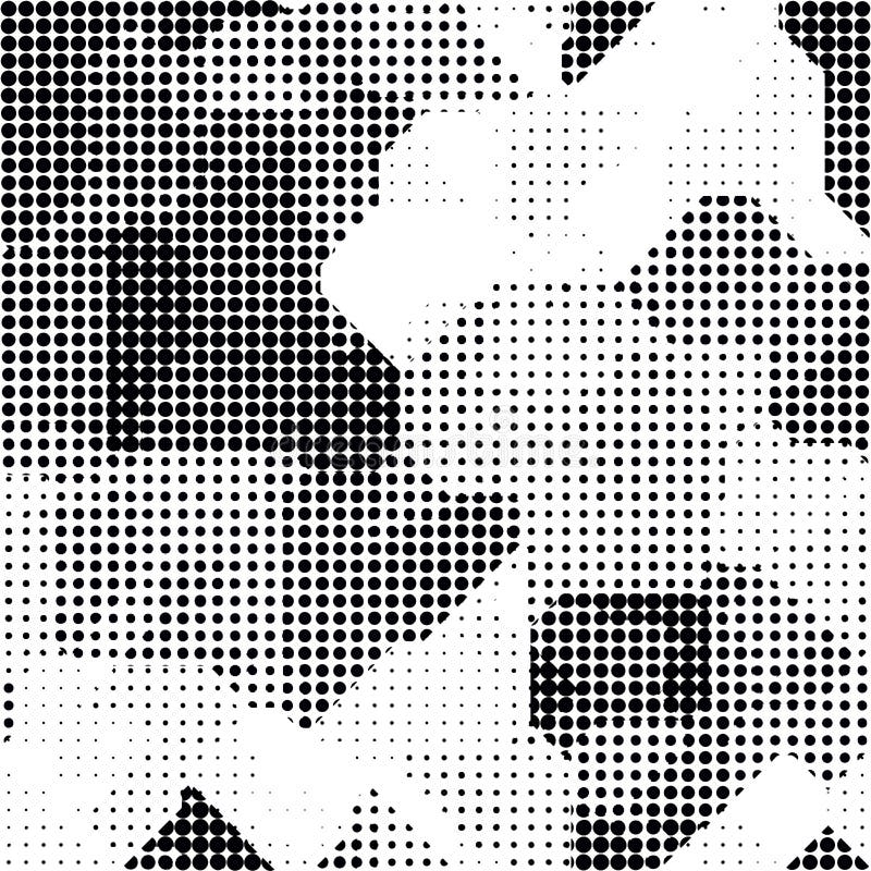 Modern Seamless Pattern with Dots Transition Halftone Stock Vector ...