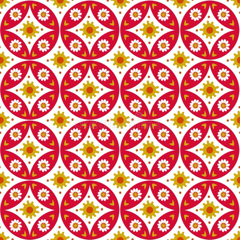 Modern Seamless Pattern Inspired by Javanese Batik Kawung Stock Vector ...