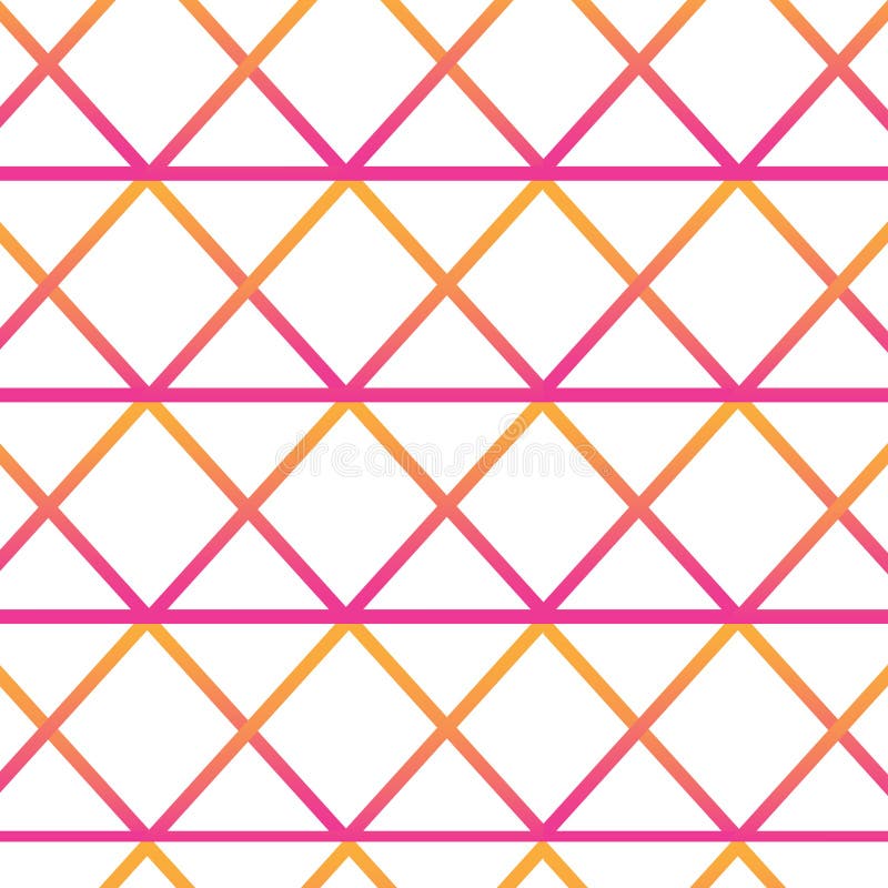 Modern Seamless Pattern with Outline Gradient Pink and Orange Triangles ...
