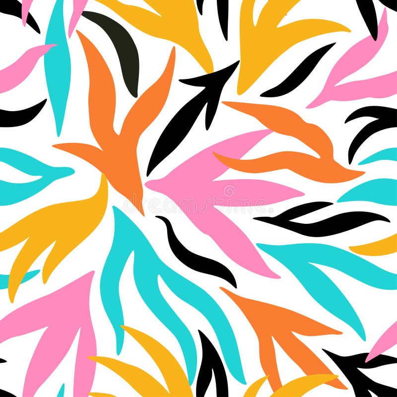 Modern Seamless Pattern with Simple Organic Abstract Elements. Vector ...