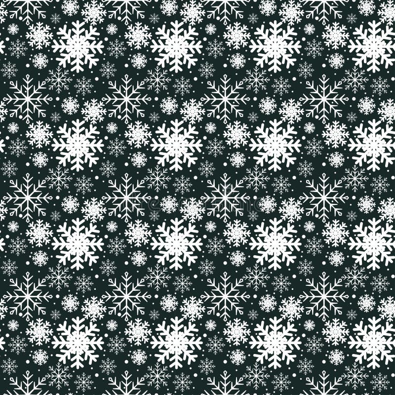 Modern Seamless Pattern with Snowflakes Stock Vector - Illustration of ...