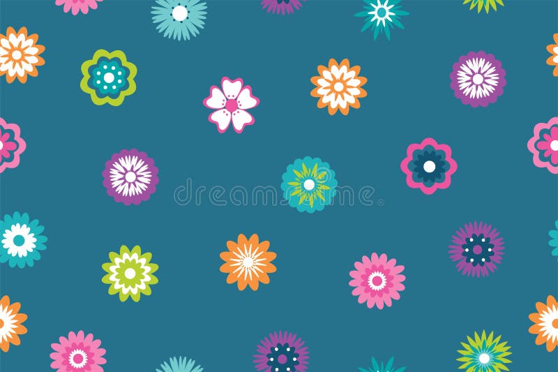 Modern Seamless Print Pattern with Spring Botanical Flowers. Floral ...