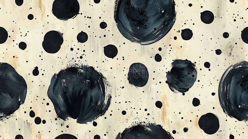 Modern Seamless Sketchy Pattern. Black Dots Texture Background ...