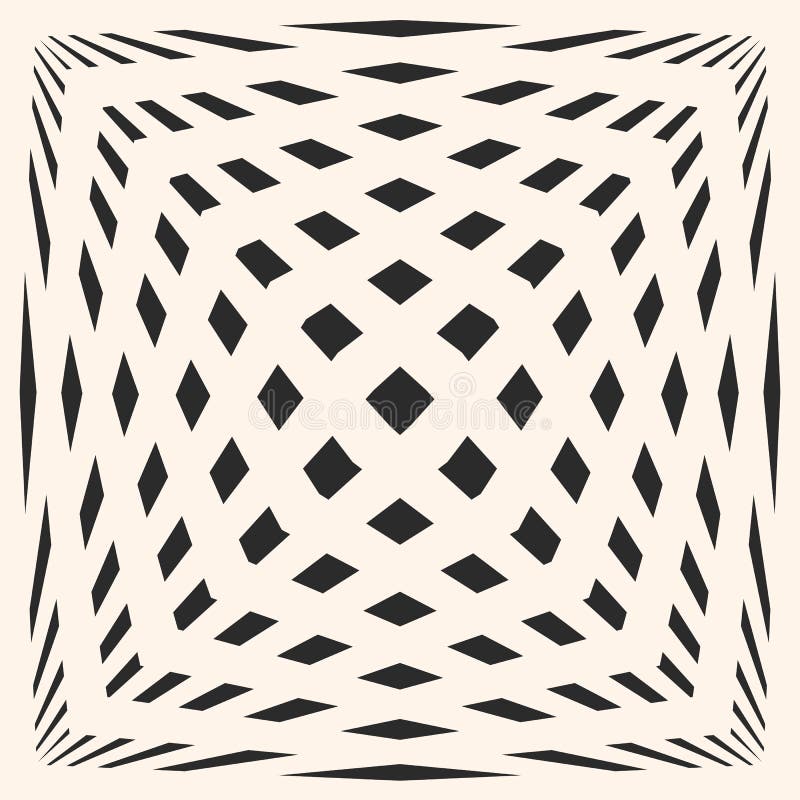 Modern Seamless Texture with Squares, Stretched Cubic Shapes. Optical ...