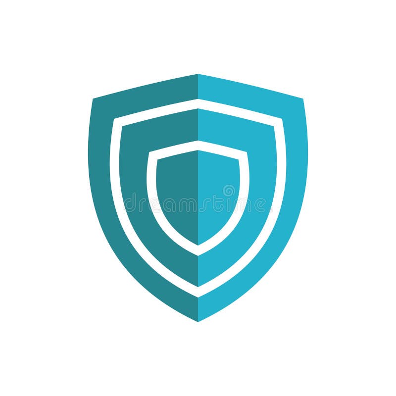 Secure Shield Blue Color Shape Logo Design Stock Vector - Illustration ...