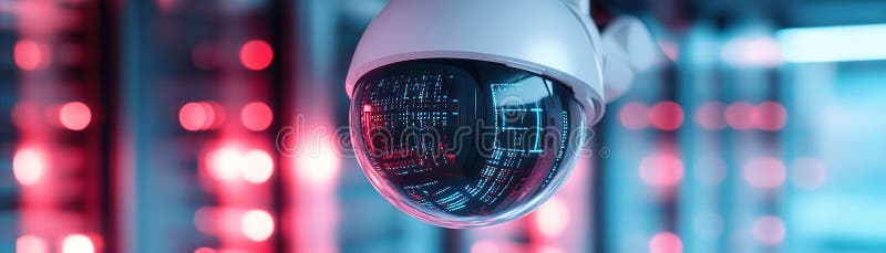 Modern Security Camera Captures Activity in a Data Center, Providing ...