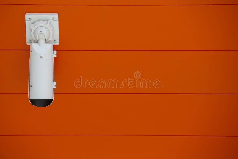 Modern Security Camera Fix on the Indoor Concrete Wall Limited Depth of ...