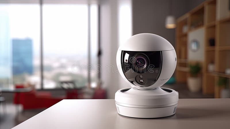 Security Camera for Home in Room, Ai Generated Stock Illustration ...