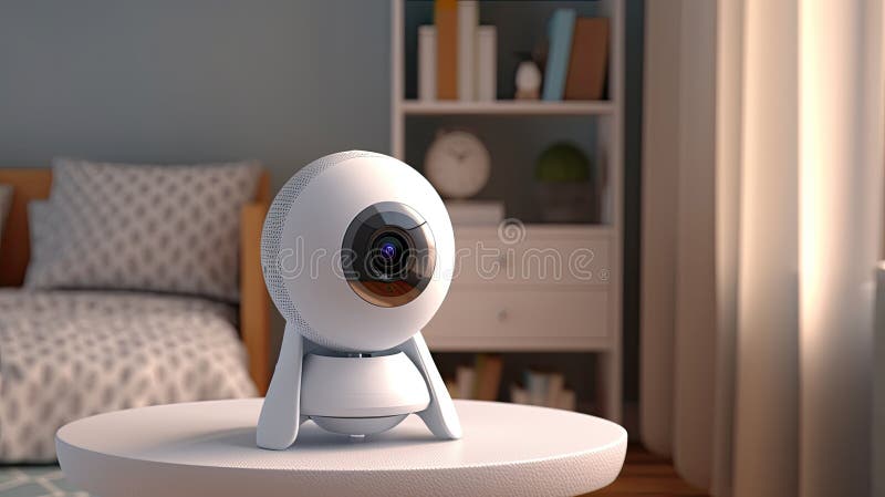 Security Camera for Home in Room, Ai Generated Stock Illustration ...