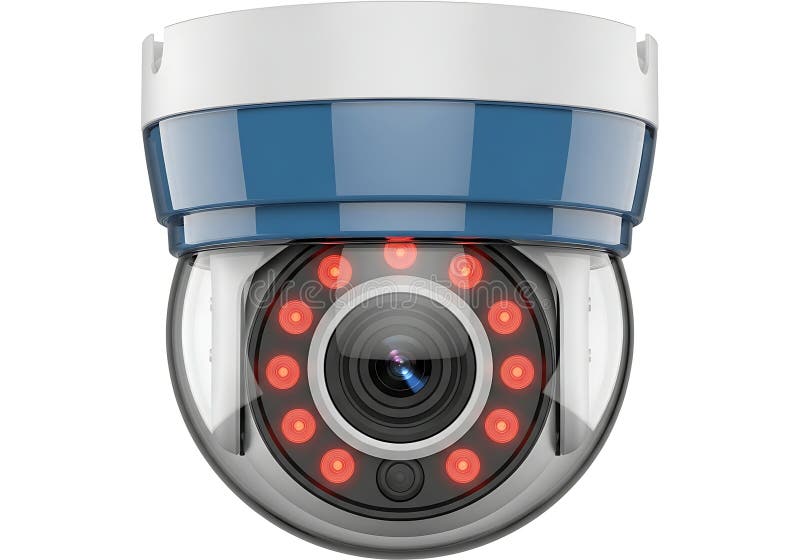 Modern Security Camera with Infrared Night Vision Technology Stock Illustration - Illustration ...