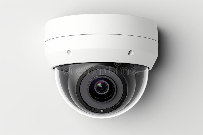 Modern Security Camera Installed on a Sleek White Ceiling for Enhanced ...