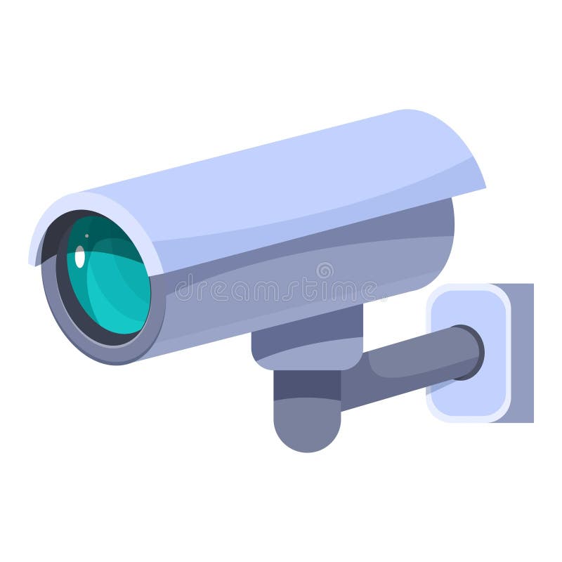 Modern Security Camera Monitoring Providing Protection Stock Vector ...