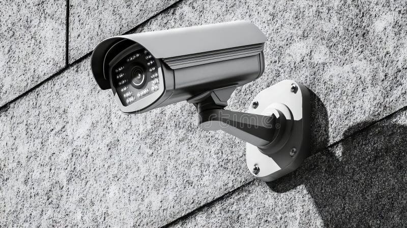 Security Camera Watching Over Building Facade Stock Photo - Image of ...