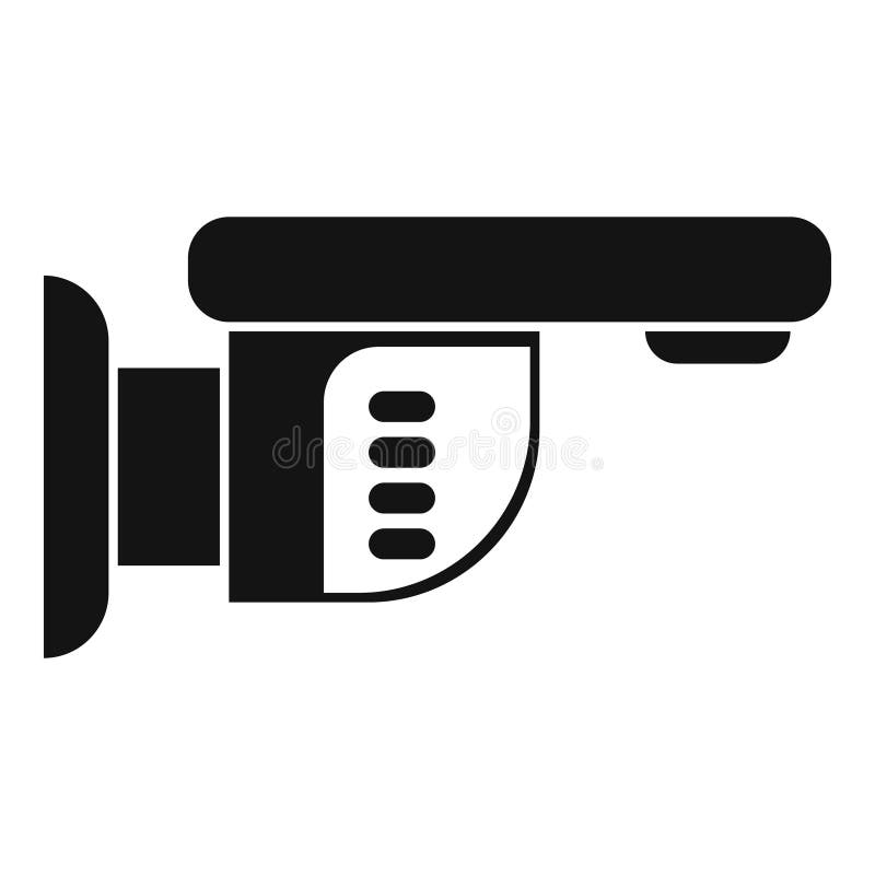 Modern Security Camera Observing the Area in Simple Style Stock ...
