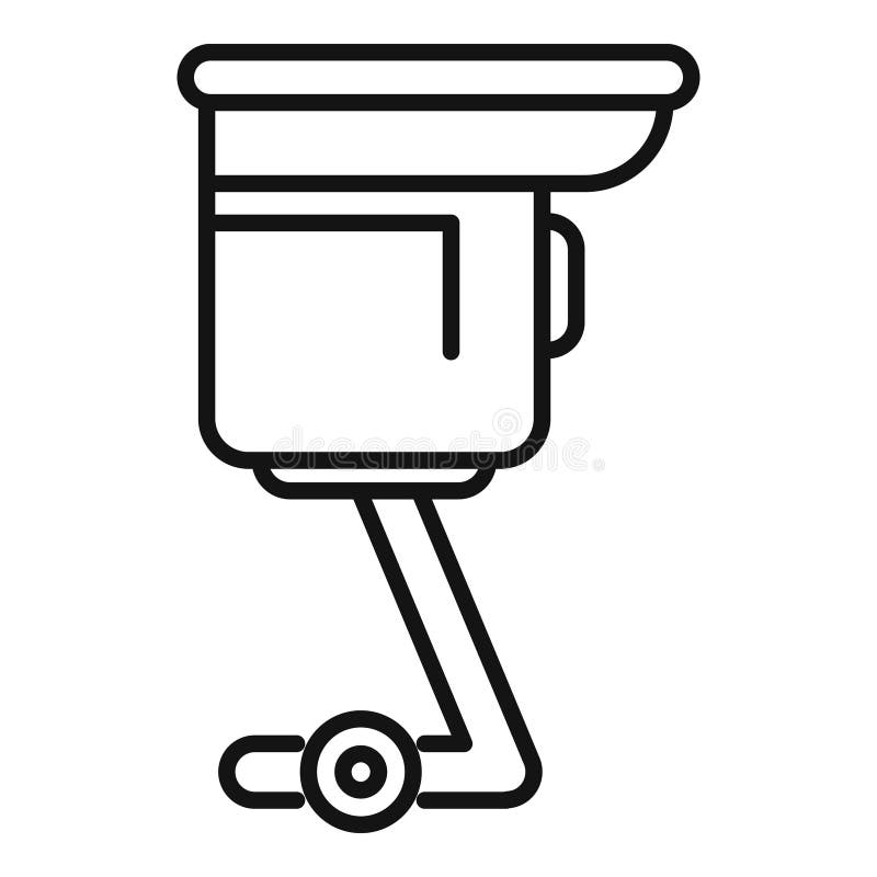 Modern Security Camera Recording on Tripod Stock Illustration ...