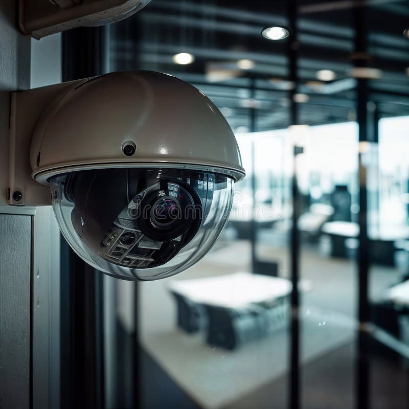 Modern Security CCTV Camera in Office Building for Surveillance Stock ...