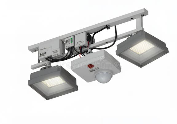Modern Security Lighting System with LED Lights and Motion Sensor on ...