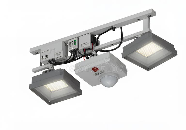 Modern Security Lighting System with LED Lights and Motion Sensor on ...