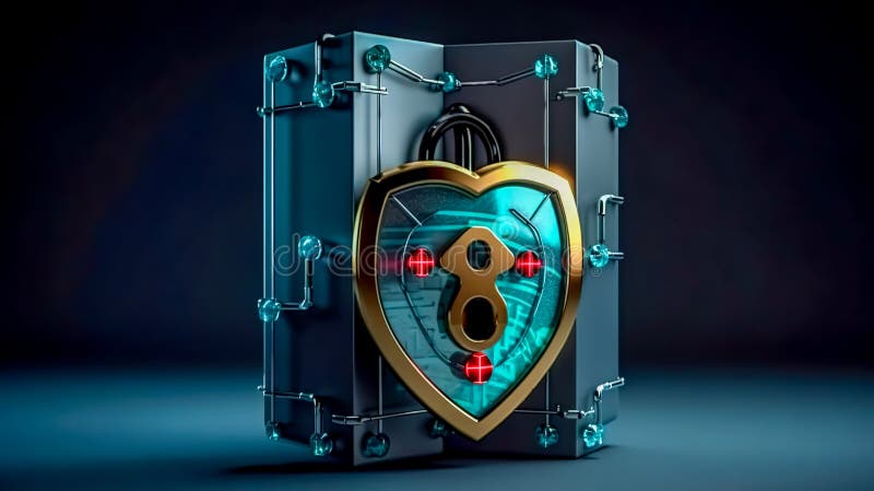 Abstract Security Lock with Advanced Technology, Safe Protection Stock ...