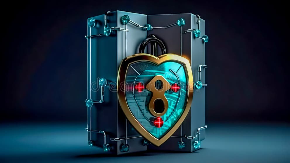 Abstract Security Lock with Advanced Technology, Safe Protection Stock ...