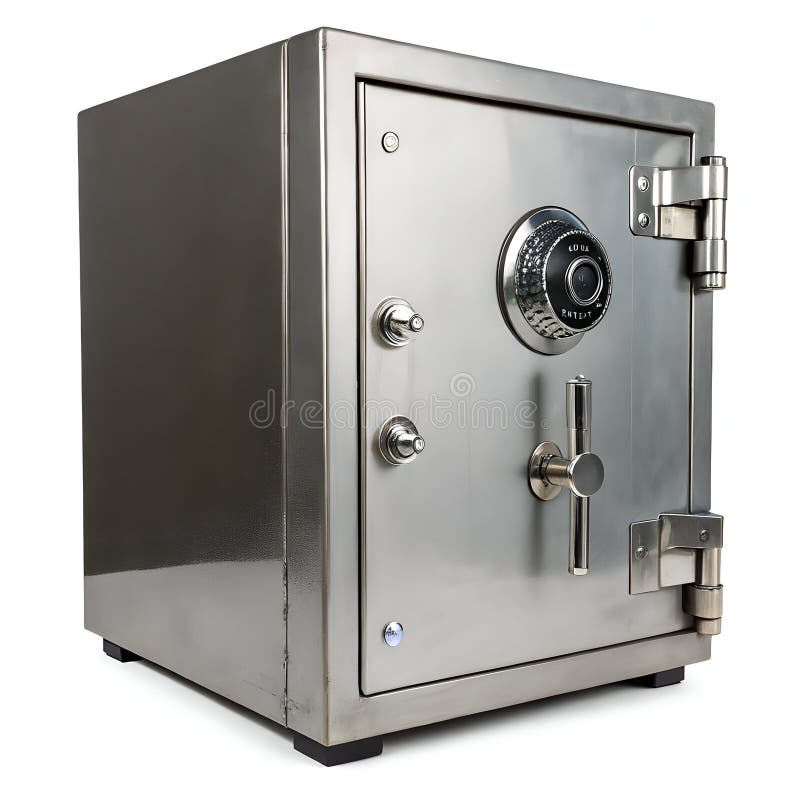 Modern Security Metal Safe stock illustration. Illustration of lock ...