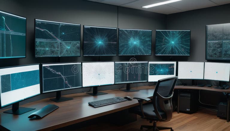 Modern Security Operations Center Stock Image - Image of generated ...