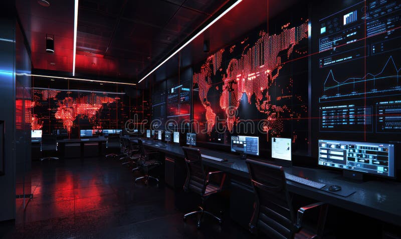 177 Modern Security Operations Center Multiple Screens Stock Photos ...