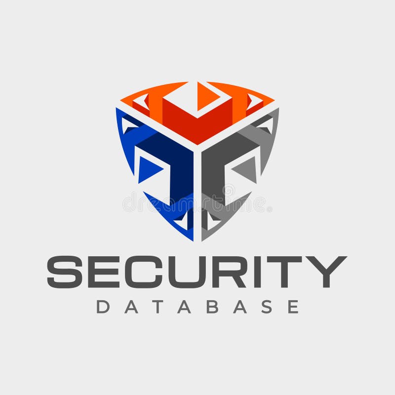 Modern Security Shield Application Logo Design. Technology Data Box ...