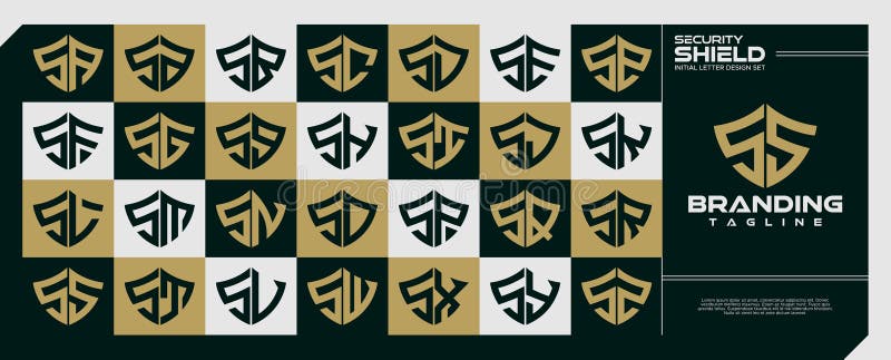 Modern Security Shield Letter S SS Logo Bundle Stock Vector ... Modern Security Shield Letter S SS Logo Bundle Stock Vector ...