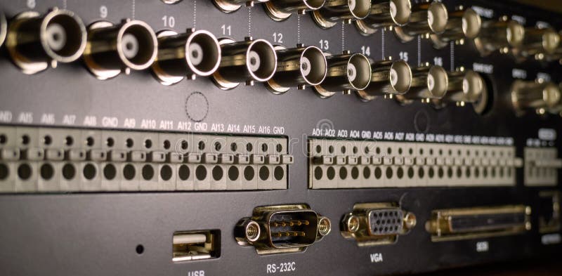 Modern Security Systems. DVR, Rear View Stock Image - Image of ...