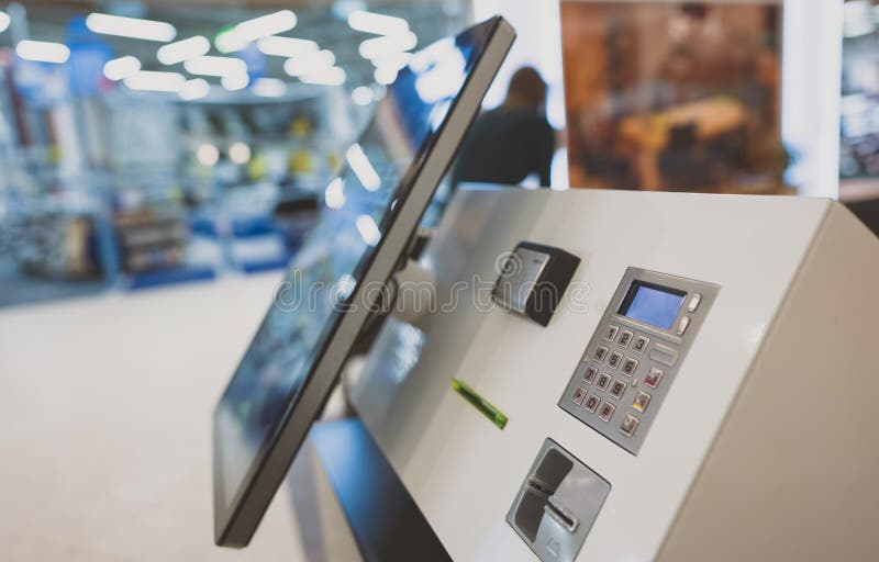 Modern Self-service Terminal Stock Image - Image of selfservice ...