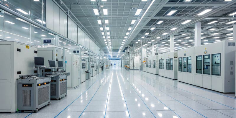 Modern Semiconductor Manufacturing Facility Showcasing Advanced ...