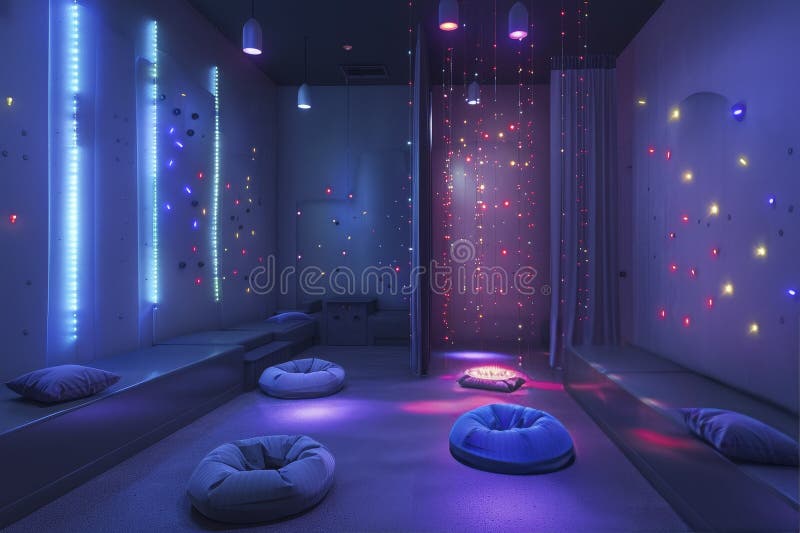 Sensory Integration Therapy Room Stock Photo - Image of glowing, modern ...