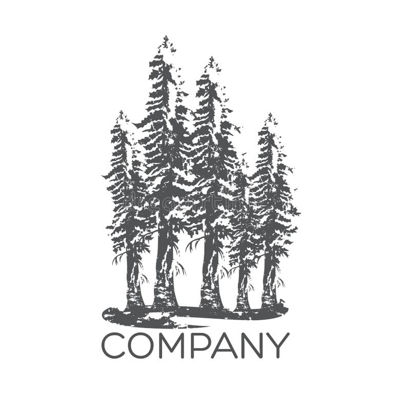 Tree Sequoia Logo Vector Illustration Stock Illustrations – 52 Tree ...
