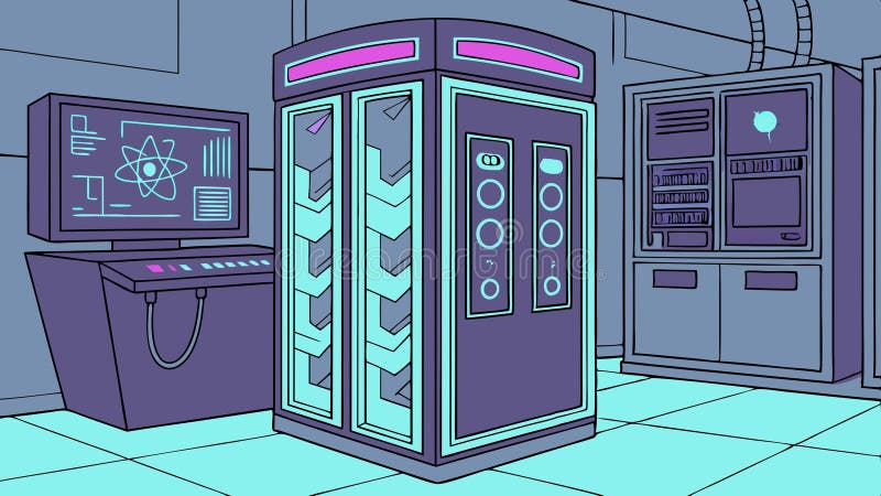 Modern Server Cabinet, Data Center and it Infrastructure Vector Design ...