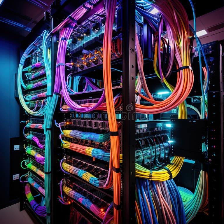 Modern it Server of Data Center Computer Racks, it Network ...